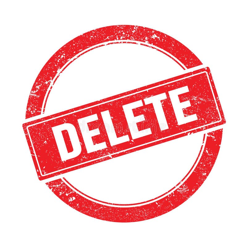 Delete red stamp stock illustration. Illustration of icon - 73712283