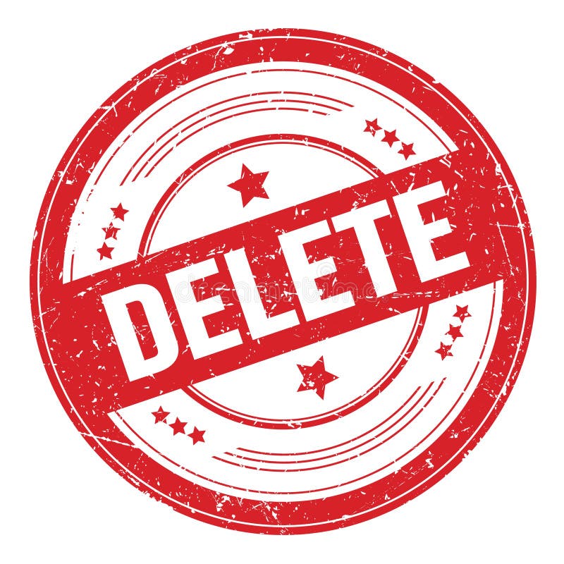 Delete Stamp Sign Text Word Logo Red Stock Illustrations – 5 Delete ...