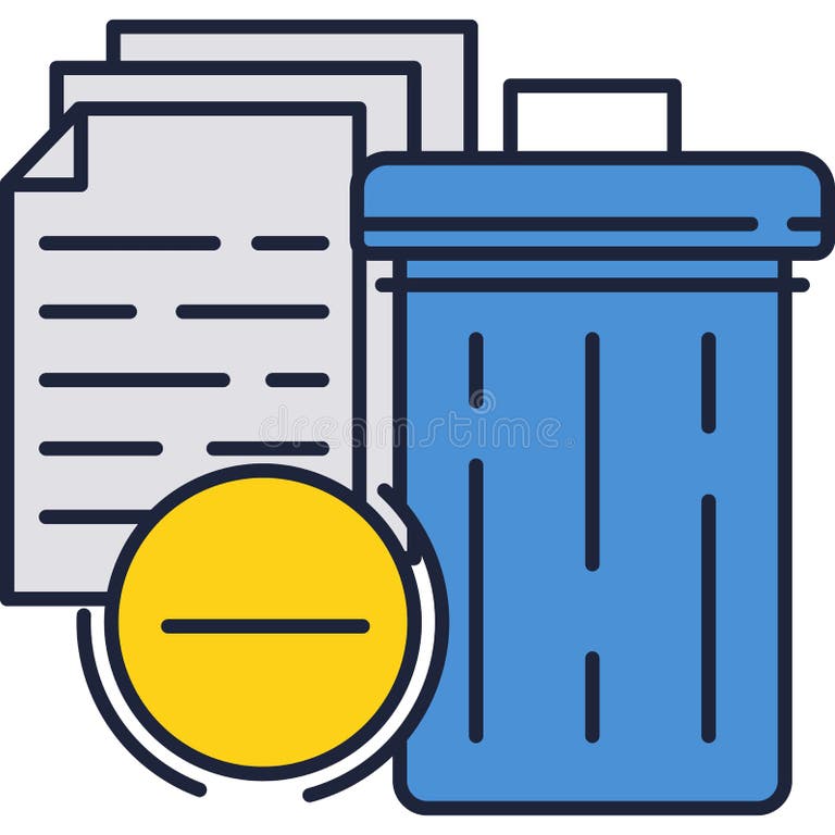 Delete Trash File Bin on Computer Icon Vector Stock Vector ...