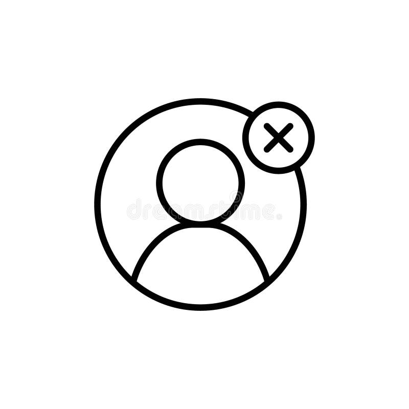 Delete User Icon Ideal for Account Management Stock Vector ... Delete User Icon Ideal for Account Management Stock Vector ...