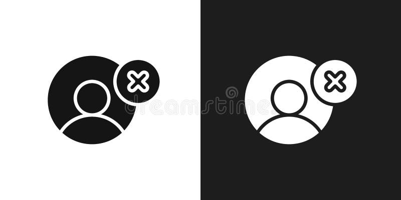 Delete User Icon Logo Set Vector Stock Vector - Illustration of ...