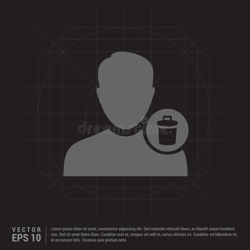 Delete user icon stock vector. Illustration of sign - 132403472