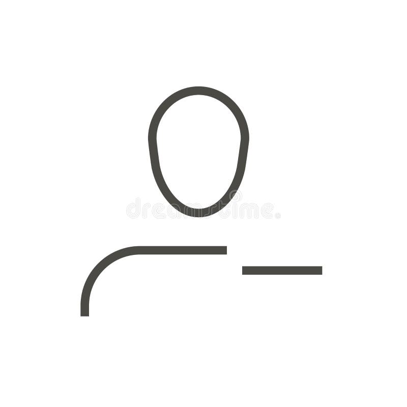 Delete User Icon Vector. Line Remove People Symbol Stock Illustration ...