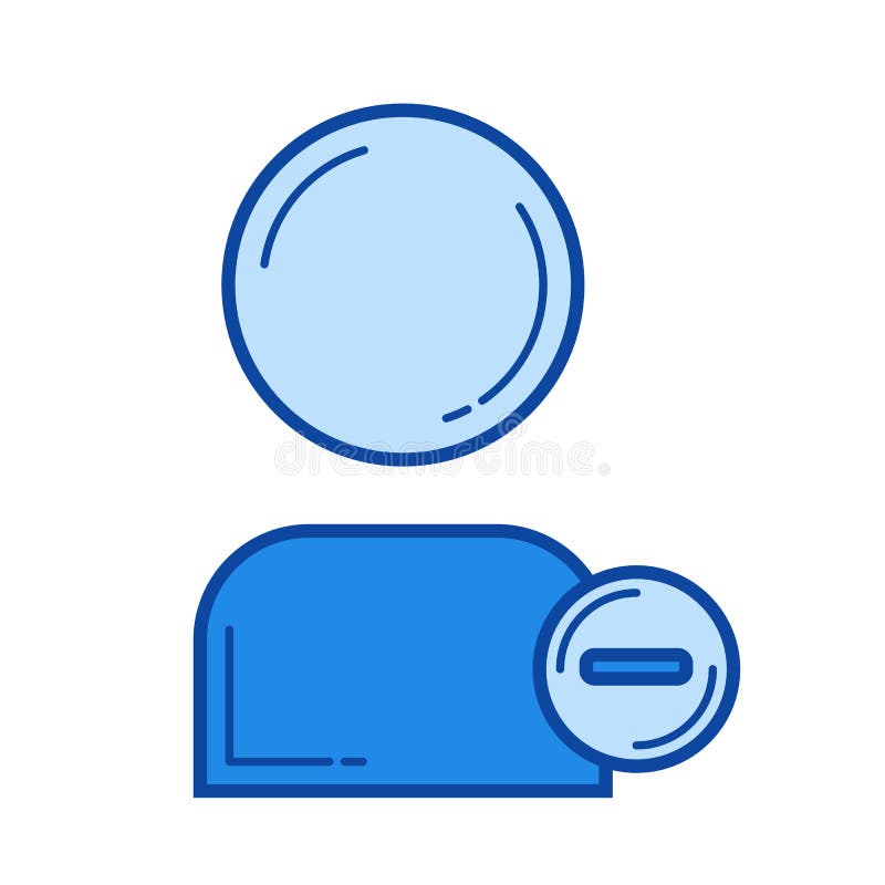 Delete user line icon. stock vector. Illustration of graphic - 100292520