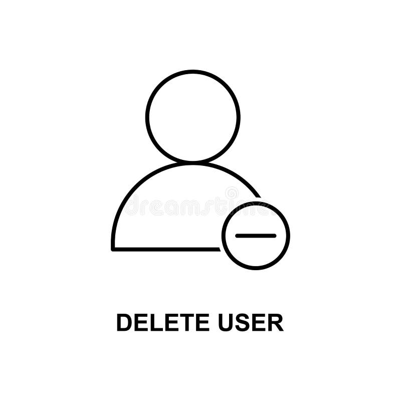 Delete User Sign Icon. Element of Simple Web Icon with Name for Mobile ...
