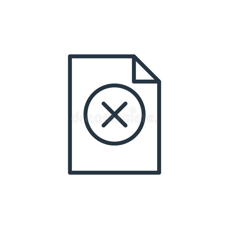 Delete Vector Icon. Delete Editable Stroke. Delete Linear Symbol for ...