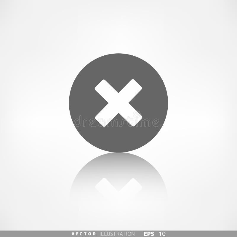 Delete Web Icon. Close Symbol. Stock Vector - Illustration of gray ...