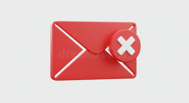 Deleted Email Icon stock illustration. Illustration of lighting - 382959396