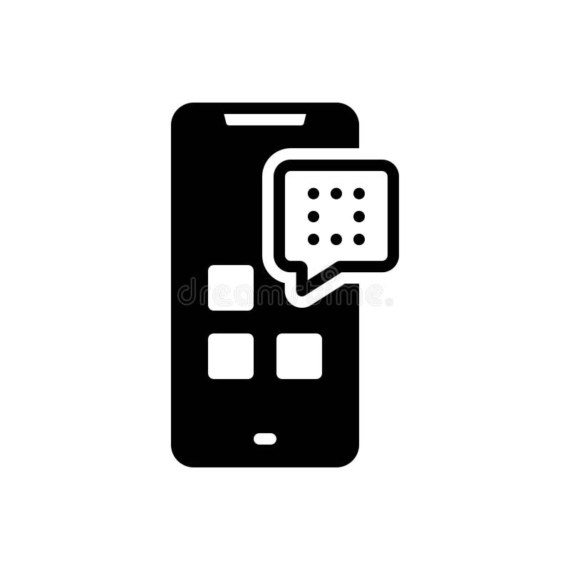 Black Solid Icon for Deleted, Remove and Phone Stock Vector ...