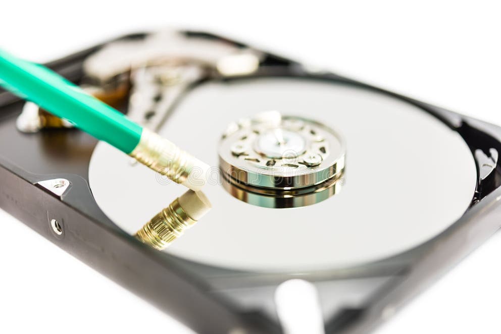 Deleting Data from the Harddisk Stock Photo - Image of drive ...