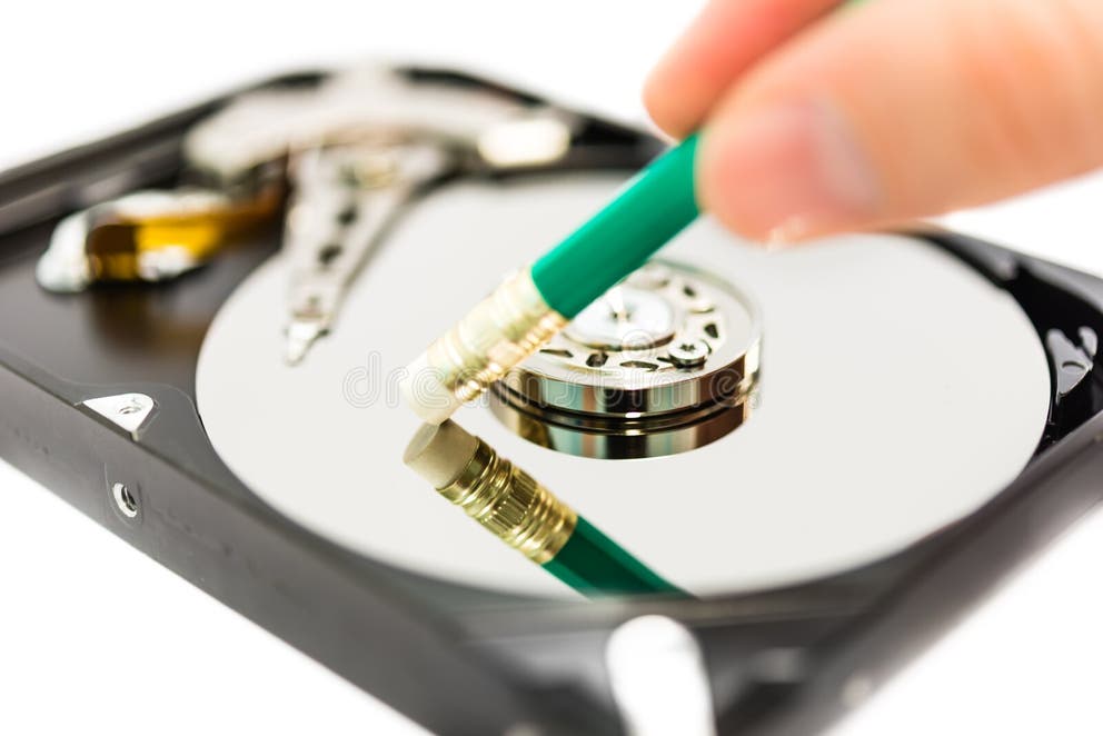 Deleting Data from the Harddisk Stock Image - Image of information ...