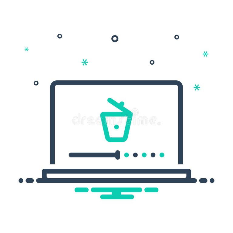 Mix Icon for Deleting, Uninstalling and Program Stock Vector ...