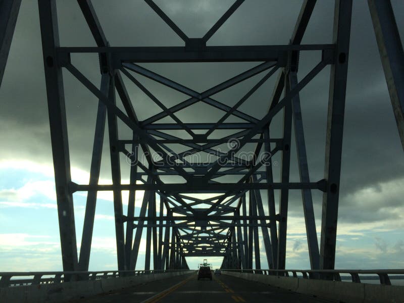 Deleware Bridge Bay and Sky Stock Image - Image of delaware, deleware ...