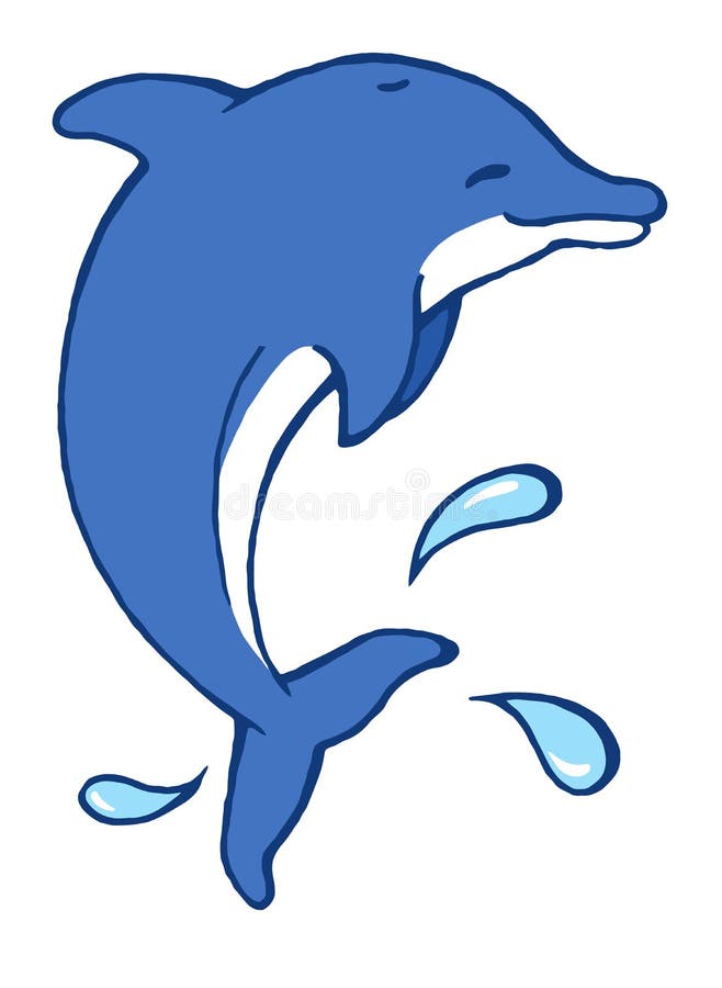 Delfín ilustración del vector. Ilustración de feliz, vida - 13892585