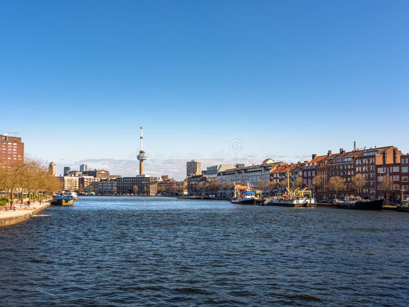 Delfshaven, Rotterdam editorial photography. Image of euromast - 320547657