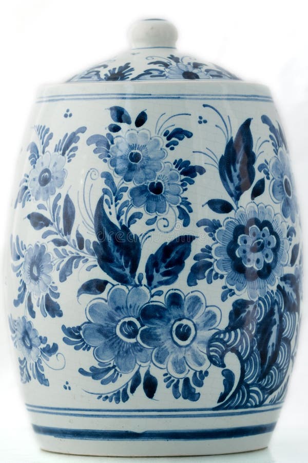 Delft blue pot stock image. Image of cream, blue, antique - 4854811