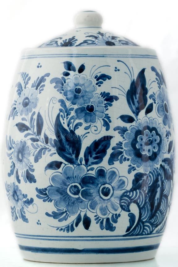 Delft blue pot stock image. Image of cream, blue, antique - 4854811