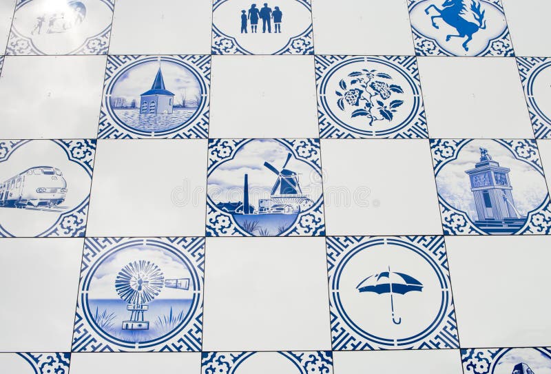 Delft blue tiles stock image. Image of ceramic, theme - 20675231