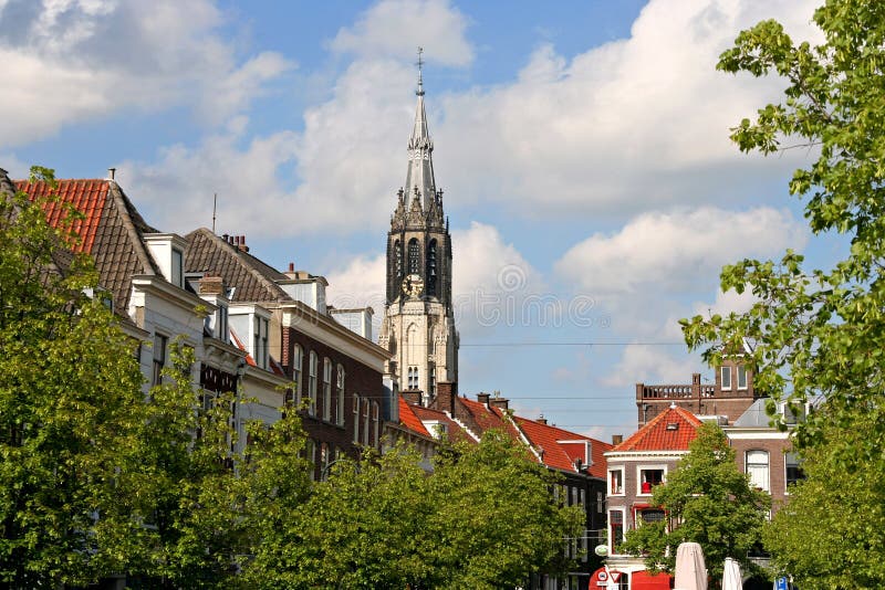 Delft Church Tower stock photo. Image of church, tower - 16720052