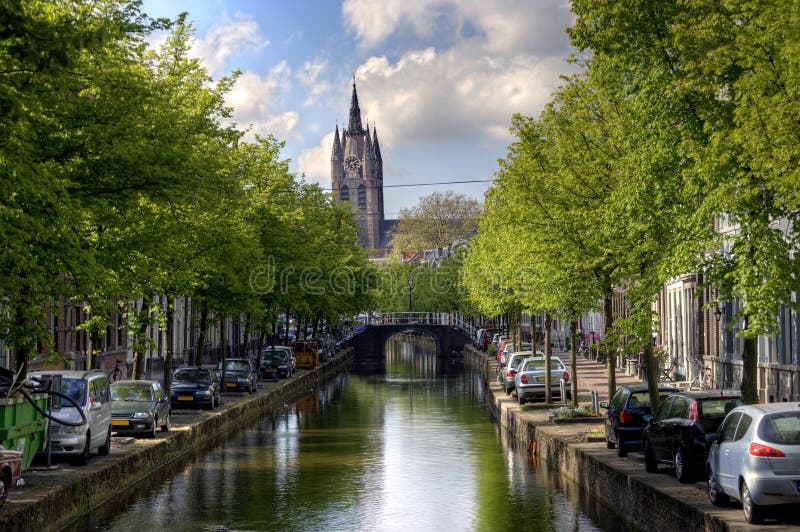 Delft, Holland stock photo. Image of delft, cars, water - 15536464
