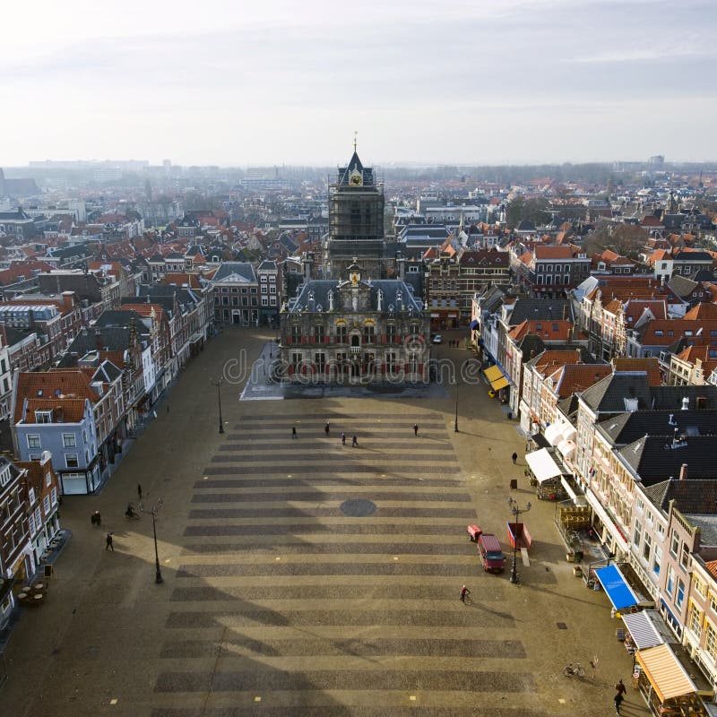 Delft Market square stock image. Image of delft, haag - 8641719