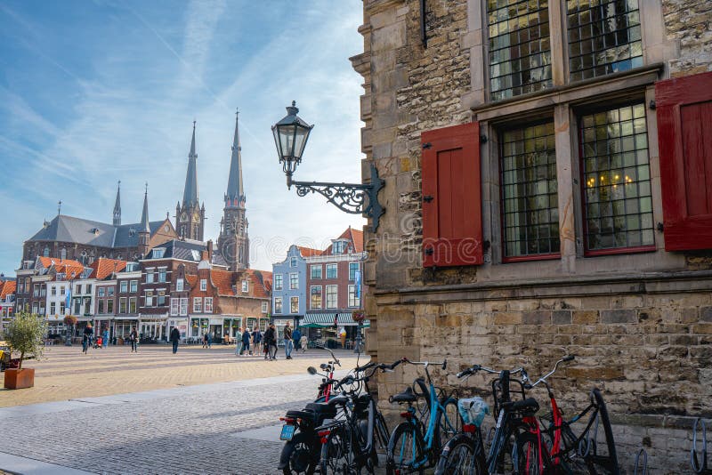 The Cityhall and the Marketsquare in Delft Editorial Photo - Image of ...