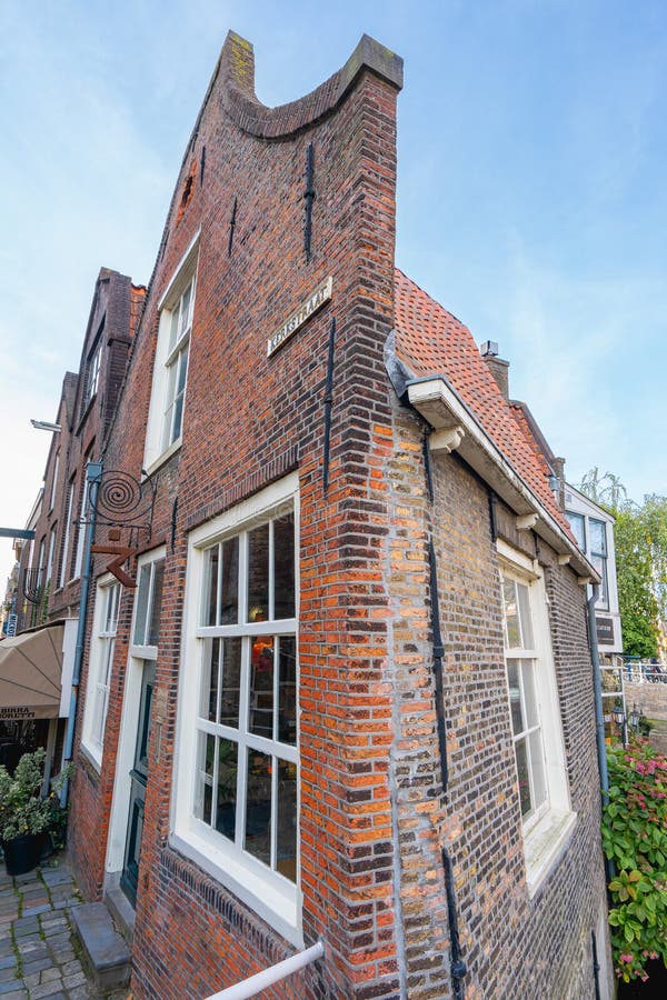 The Old Houses and Canals in Delft Stock Photo - Image of historical ...