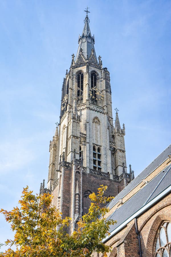 The Tower of the New Church in Delft Editorial Photography - Image of ...
