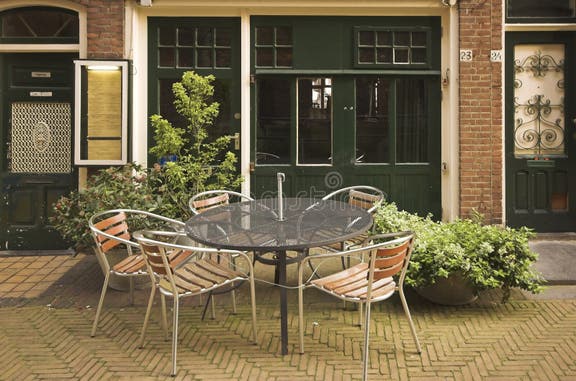 Delft restaurant stock image. Image of chairs, house, open - 4989275
