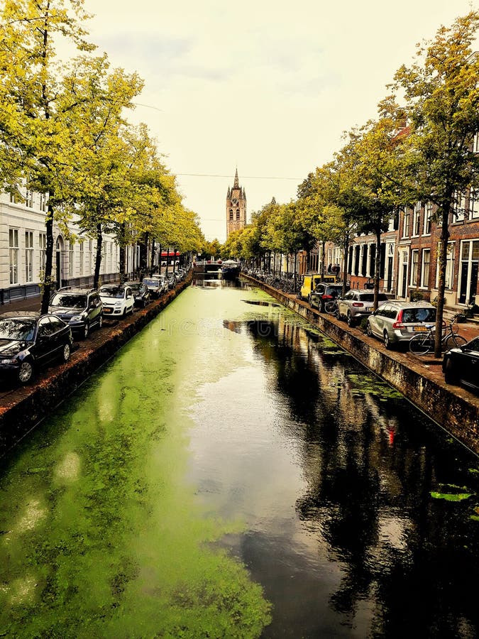 Delft in the spring time stock image. Image of fall - 165442589