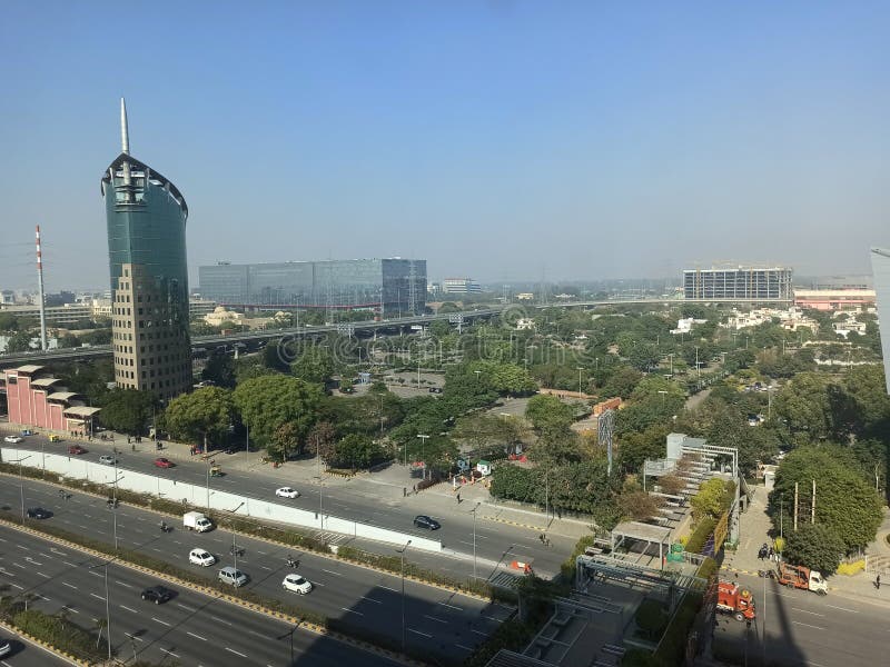 Delhi highway view stock image. Image of downtown, highway - 220992275