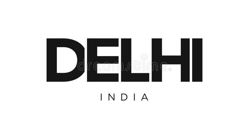 Delhi in the India Emblem. the Design Features a Geometric Style ...