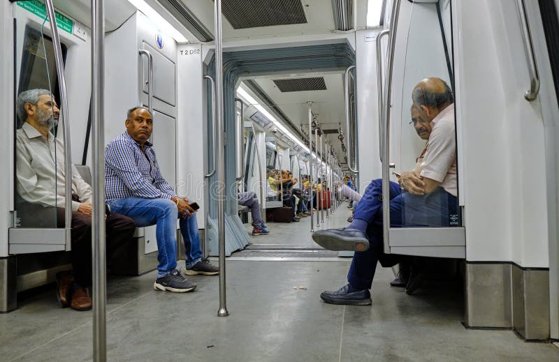 Delhi Metro in New Delhi, India Editorial Stock Photo - Image of ...