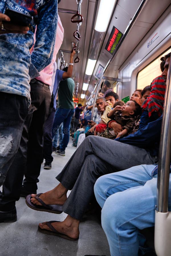 Delhi Metro in New Delhi, India Editorial Stock Photo - Image of ...