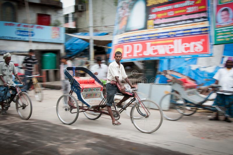 Bicycle rickshaw stock image. Image of colors, india - 15598843