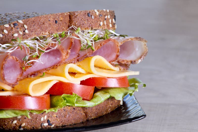Deli Meat Sandwich with Turkey Stock Photo - Image of sandwich, people ...