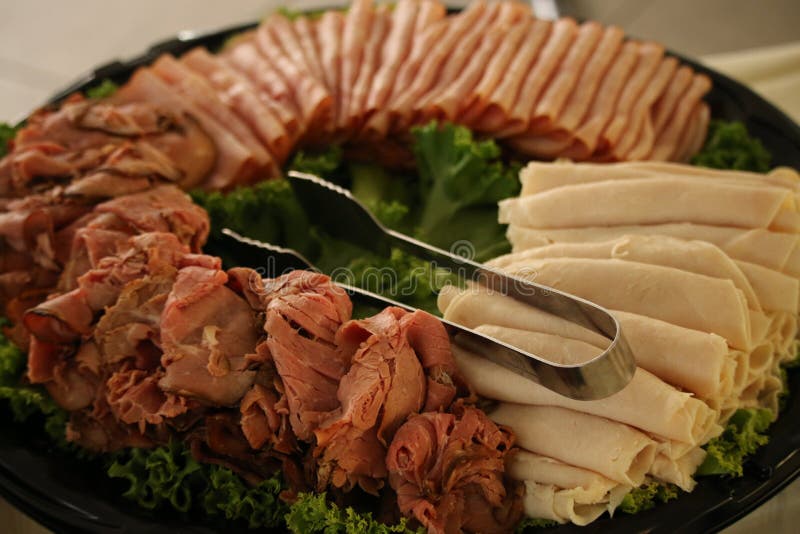 Deli meat tray stock image. Image of beef, trayn, plattern - 82489479