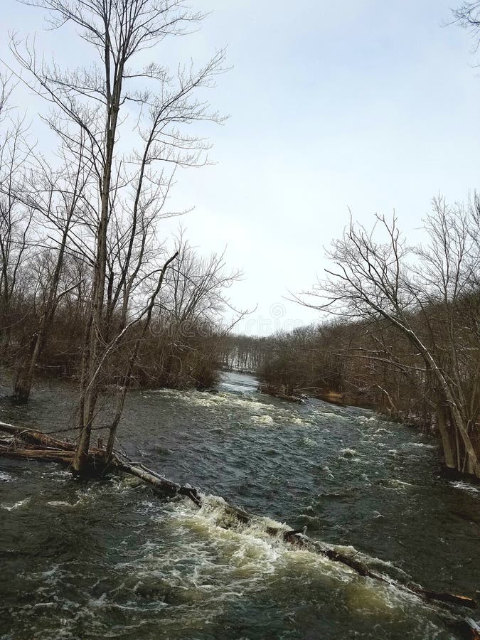 Delhi Rapids, Huron River, Ann Arbor Stock Image - Image of spring ...