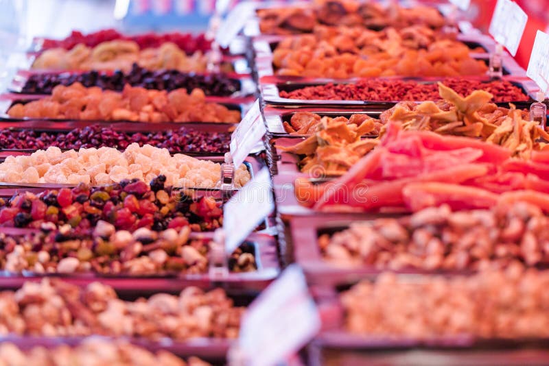 Delicacies on food market stock image. Image of colorful - 80593341