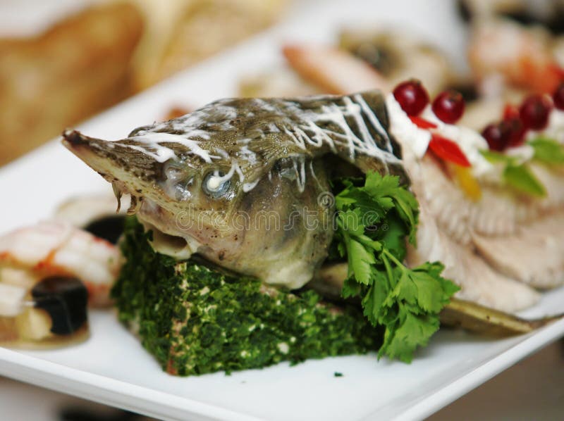 Delicacy from fish stock image. Image of meal, whitefish - 13457507