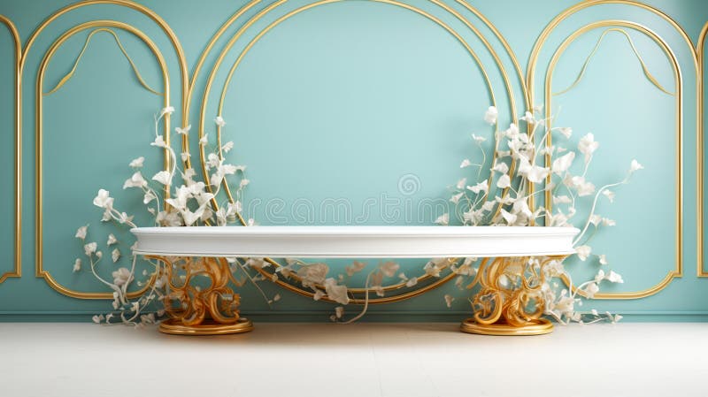 3D Simple Walls and Elegant, Comfortable Tables Interior Background ... 3D Simple Walls and Elegant, Comfortable Tables Interior Background ...