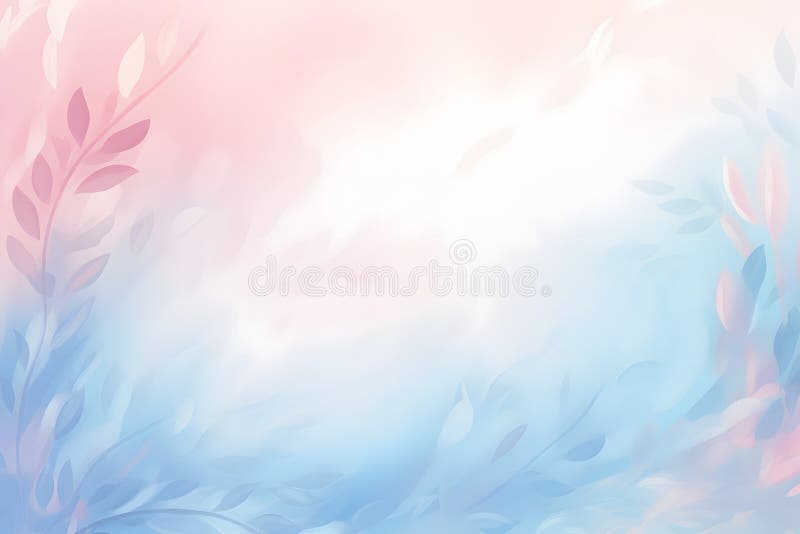 Delicate Abstract Spring Background in Blue Pink Tones. Neural Network ...