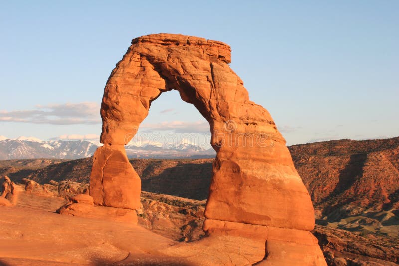 Delicate Arch stock image. Image of native, circular, destination - 5366561