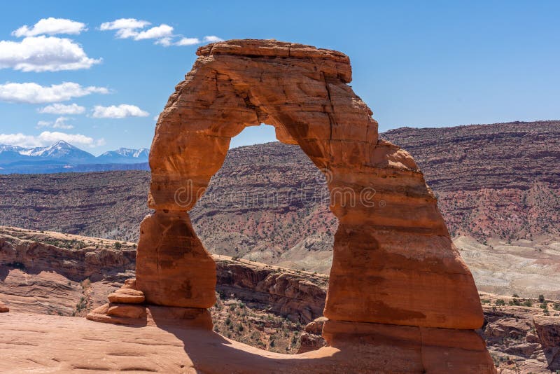 Delicate Arch at Arches National Park in the US Stock Photo - Image of ...
