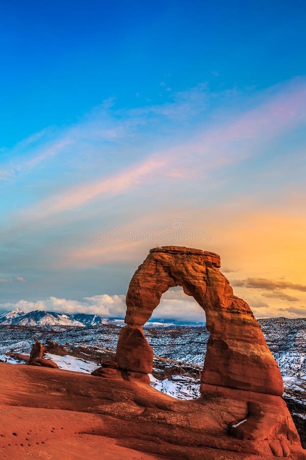 Delicate Arch, Arches National Park Utah Stock Image - Image of ...