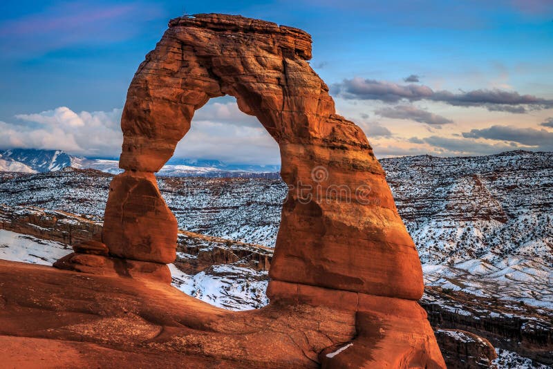 Delicate Arch, Arches National Park Utah Stock Photo - Image of rock ...