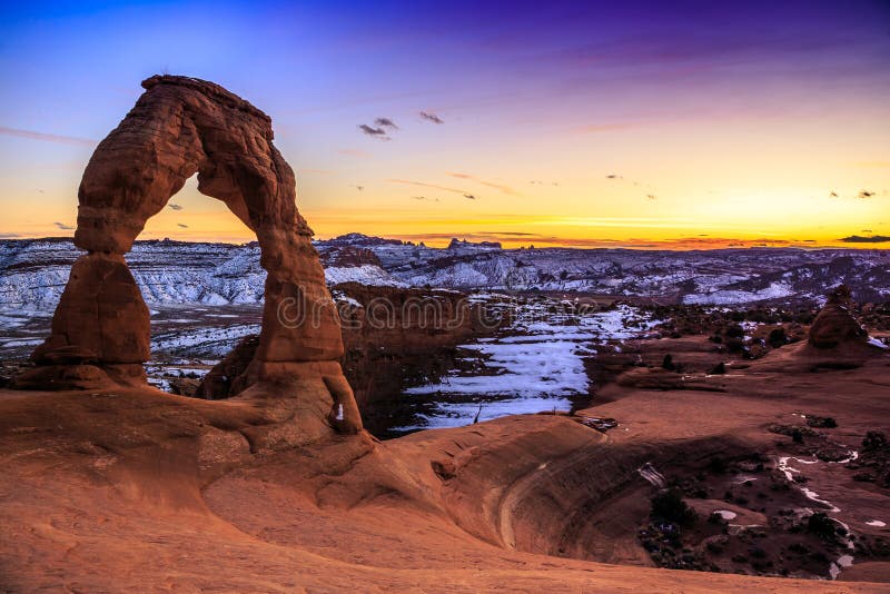 Delicate Arch, Arches National Park Utah Stock Image - Image of erosion ...