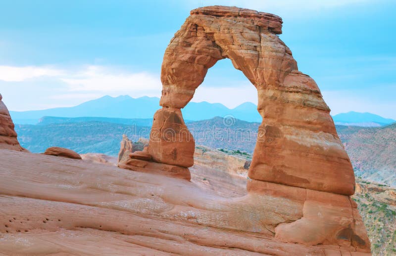 Delicate Arch at the Arches National Park Stock Image - Image of ...