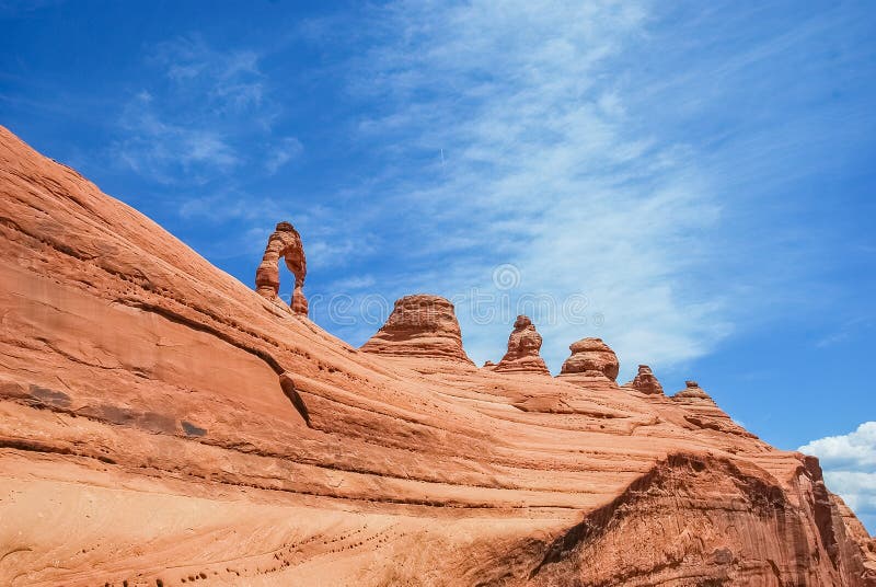Delicate Arch and friends. stock image. Image of cones - 43718363