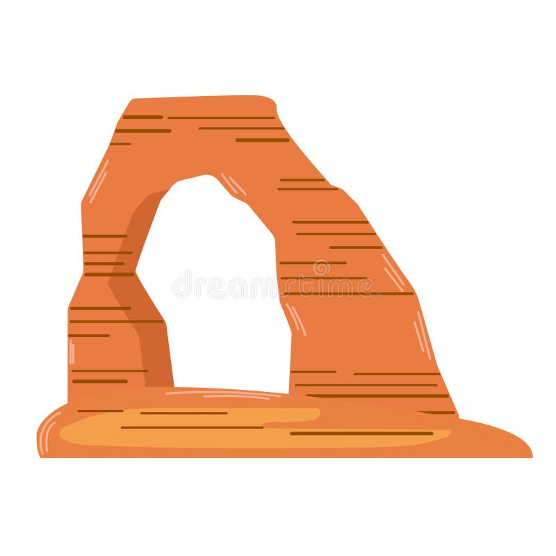 Delicate Arch Icon Clipart Logtotype Isolated Vector Illustration Stock ...